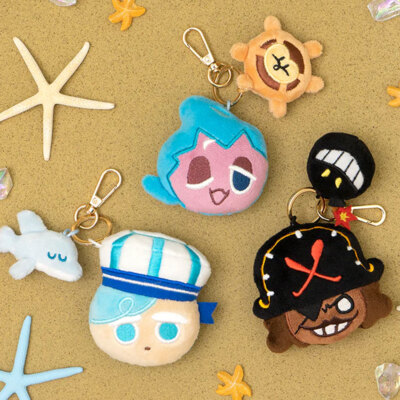 COOKIE RUN KINGDOM Mascot Plush Keychain - Sorbet Shark Peppermint ...