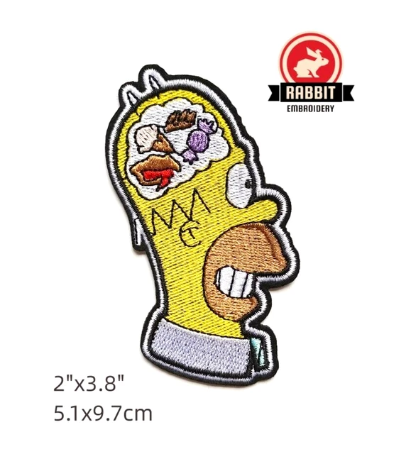HOMER SIMPSON LES Simpsons Patch Brodé Personnage de Dessin Animé Fer ...