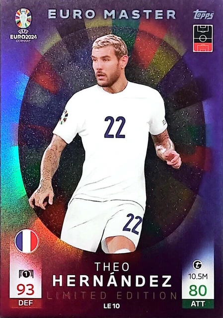 MATCH ATTAX UEFA Euro 2024 Theo Hernandez Master Limited Edition Topps ...