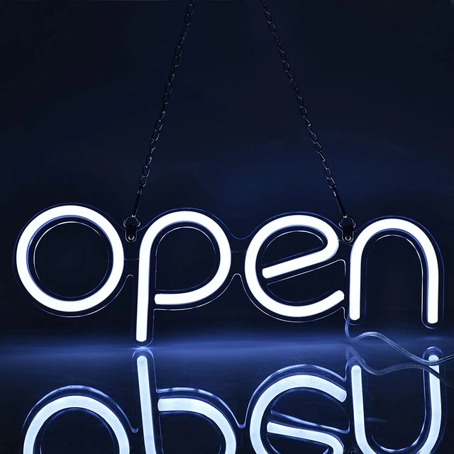 LED OPEN SIGN,16X6 Inch Open Signs for Business with Open Close Sign ...