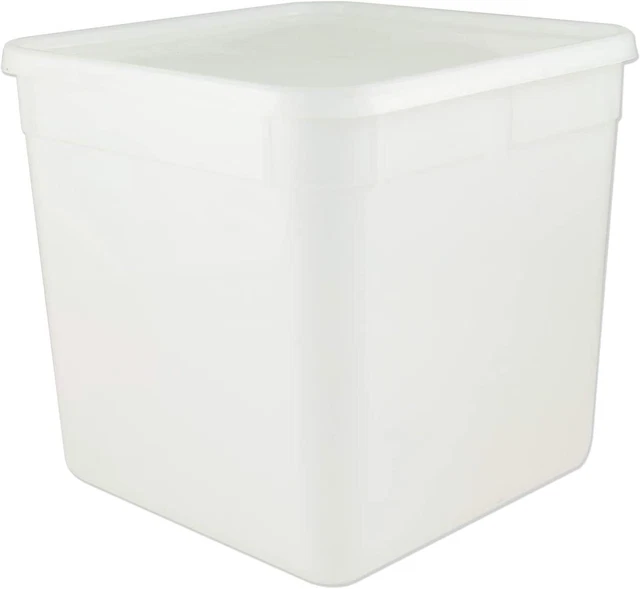10 LITRE RECTANGULAR Ice Cream tub/Food storage container with lid ...