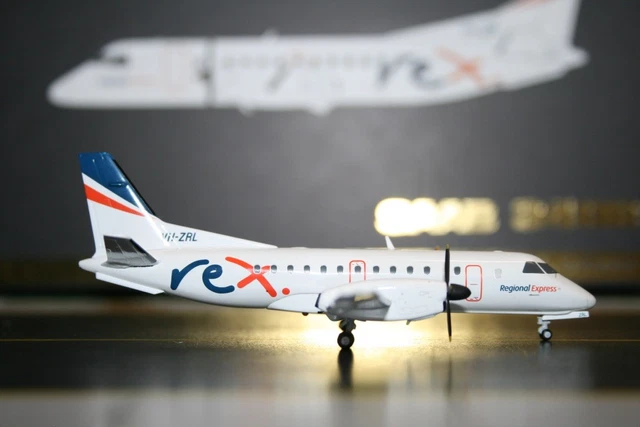 GEMINI JETS 1:200 REX Regional Express Saab-340 VH-ZRL (G2RXA085) Model ...