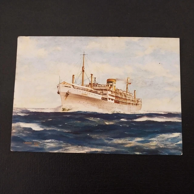 OCEAN LINER POSTCARD. Paquete "Império". Companhia Colonial de ...