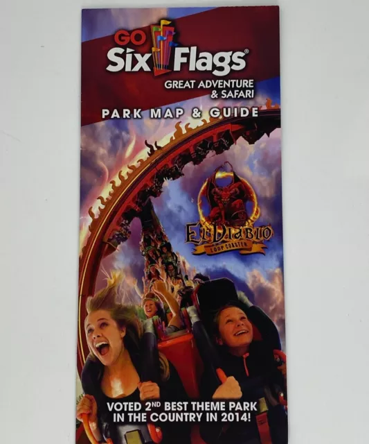 Six Flags Great Adventure Theme Park Amusement Park 2015 Map And Guide £