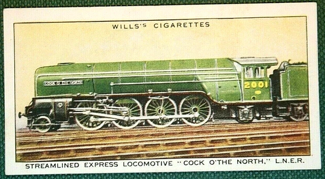 LNER Streamlined Steam Locomotive Cock O'The North Vintage 1936 Card ...