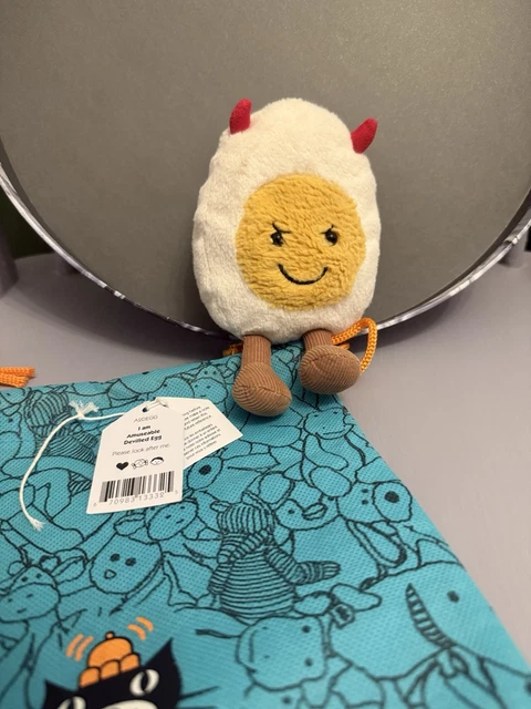 JELLYCAT AMUSEABLE DEVILLED Egg Plushie Rare Retired £20.48 - PicClick UK