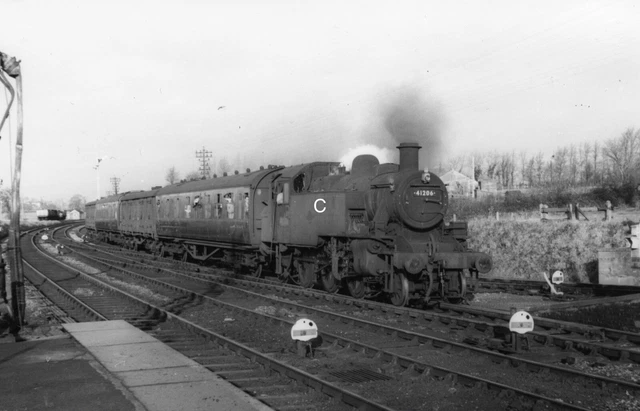 BRITISH RAILWAY B.R Photograph Print - Steam Loco 41206 Evercreech Jt ...