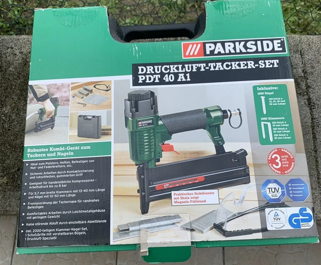 PARKSIDE® DRUCKLUFT-TACKER-SET »PDT 40 A1« für Klammern und Nägel EUR ...