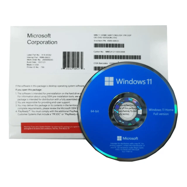 WINDOWS 11 PRO DVD Con licenza attivazione retail originale EUR 16,99 ...