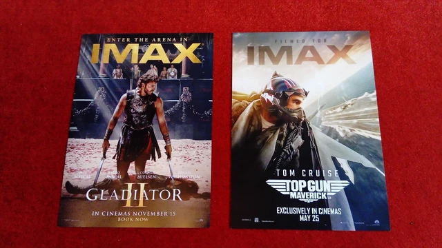 GLADIATOR II/2 ORIGINAL A3 IMAX & Top Gun Maverick IMAX Cinema Posters ...