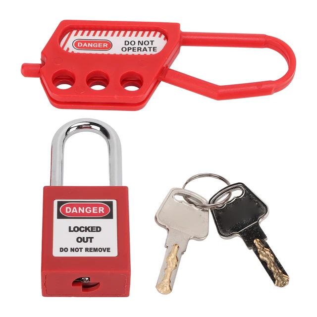 (TOWER LOCK + Padlock)Industrial Nylon Hasp Lock Compact Structure ...