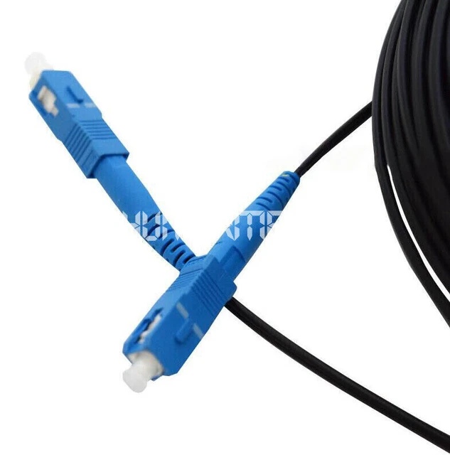 100M FTTH FIBER Optic Drop Cable Patch Cord SC to SC SM Jumper #W7 EUR ...