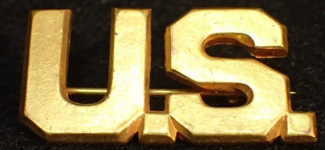 INTERWAR 1930'S US Army Officers Lapel Branch Insignia Pin 'U.S ...