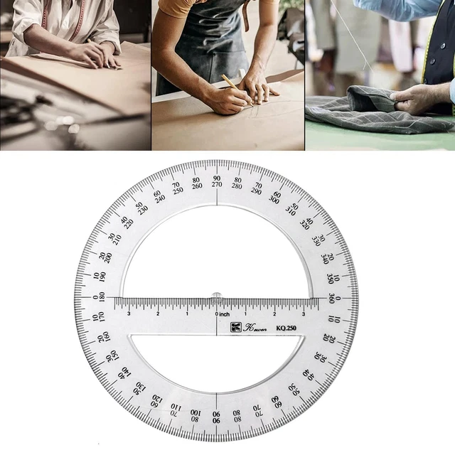 360 DEGREE PROTRACTOR Ruler Rule Gauge Formwork Transparent Large Protractors £9.15 - PicClick UK