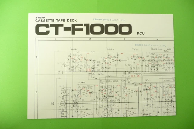 CIRCUIT DIAGRAMS-SCHALTPLÄNE FOR Pioneer CT-F1000 Kcu , Original £13.85 ...