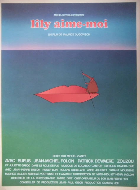 AFFICHE PUBLICITAIRE FOLON - LILY AIME-MOI avec RUFUS - DEWAERE ...