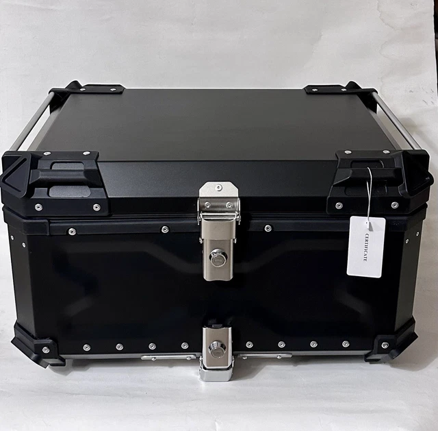 TOP CASE BAULETTO 65 LT in alluminio anodizzato nero con Schienale In ...