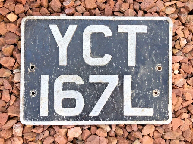 1972 VINTAGE DAVID Brown Tractor REGISTRATION PLATE Old classic number ...