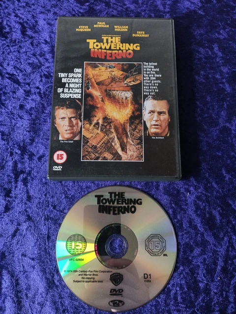 DVD THE TOWERING Inferno Mcqueen Newman Holden Dunaway Classic Disaster ...