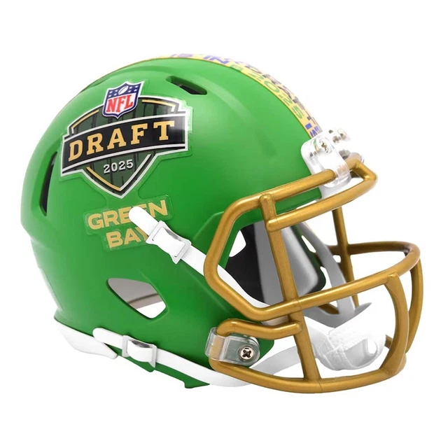 2025 NFL DRAFT Helmet GREEN BAY Riddell MINI Football Helmet NEW SEALED ...