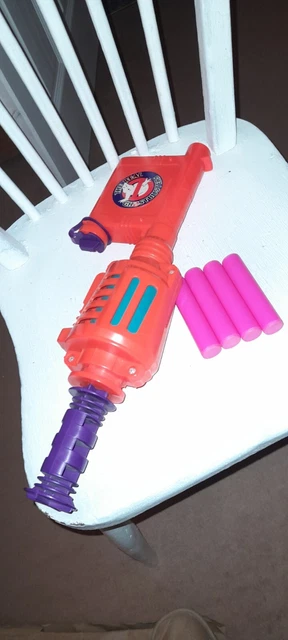 RARE VINTAGE ORIGINAL 1989 Ghostbuster Rapid Fire ECTO BLASTER with 4 ...