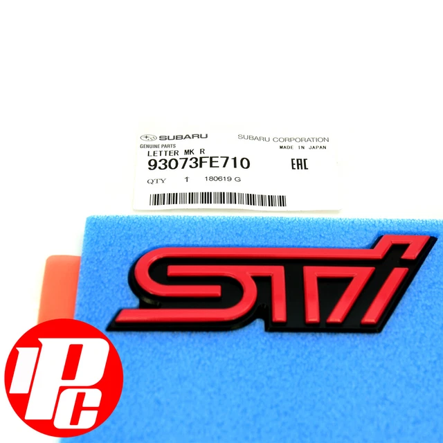 SUBARU IMPREZA WRX STi S203 GDB Kofferraumabzeichen hinten Emblem ""STi ...