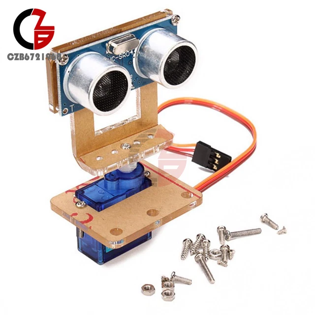 SG90 SERVO + HC-SR04 Ultrasonic Ranging Module + Car Mounting Bracket ...