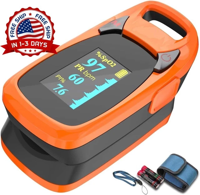 OXÍMETRO DE PULSO de dedo con pletismógrafo e índice de perfusión color ...