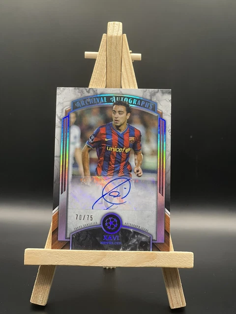 XAVI AUTO/75 2022-23 Collezione Museo Topps Archivio Zaffiro UEFA ...
