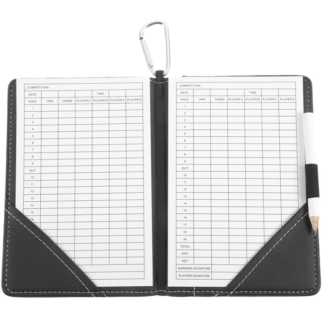 PU GOLF SCOREBOOK Recording Notebook Portable Scorecards Holder £11.38 ...