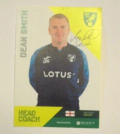 DEAN SMITH HAND Signed 6x4 Photo Norwich City Original Autograph Villa ...