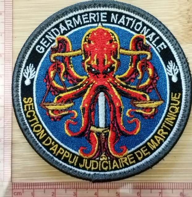 ECUSSON POLICE GENDARMERIE Patch Martinique 972 Section Appui ...