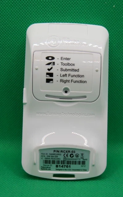 LOT OF 19 Turning Technologies Response Card NXT RCXR-03 w. receiver ...