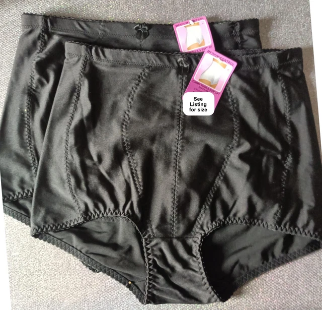 2 PACK SMALL panti girdle medium Control Tummy Tuck & Bum Lift in black ...