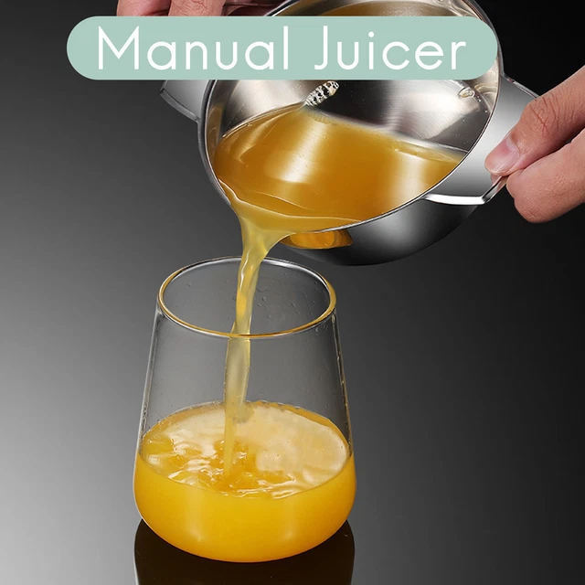 STAINLESS STEEL JUICE Reamer Glass Manual Juicer Orange Squeezer T3Z8 £ ...