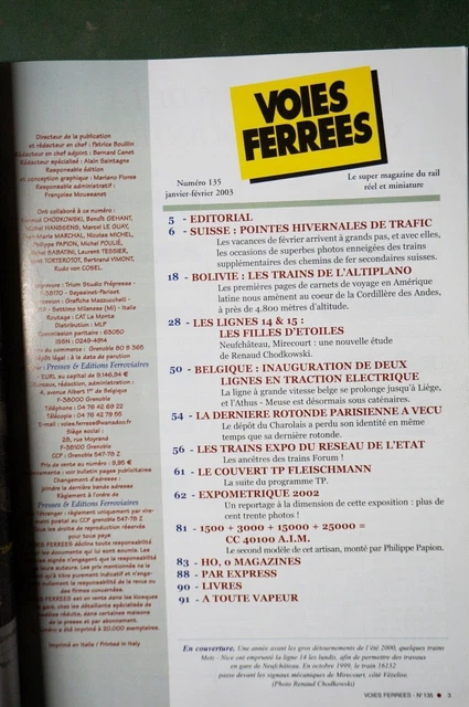 REVUE VOIES FERRÉES n°135, sommaire détaillé en 2ème photo EUR 4,00 - PicClick DE