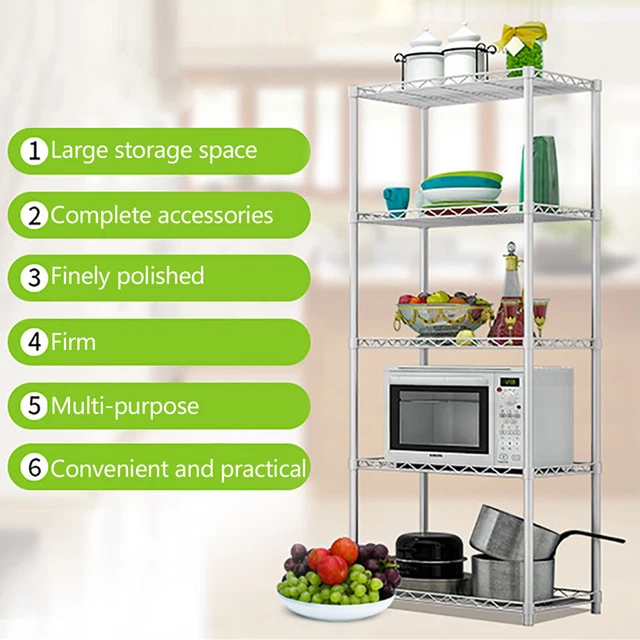 SCAFFALE PER DISPENSA in metallo 5 piani scaffale domestico scaffale ...