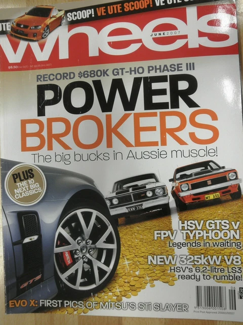 WHEELS 2007 HSV WM Grange VE GTS v FPV F6 Typhoon VE SS Commodore Ute ...