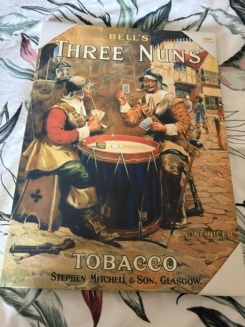 ADVERTISING CANVAS POSTER, Bell's Three Nuns Tobacco 18 x 13 x 0.75 ...