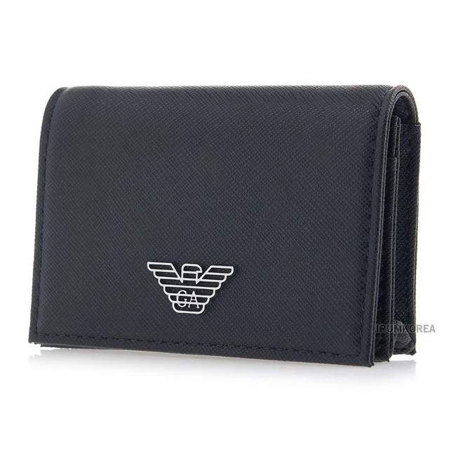 EMPORIO ARMANI Y4R576 Y138E 81072 SS25 Herren Logo Saffiano Kartenetui ...