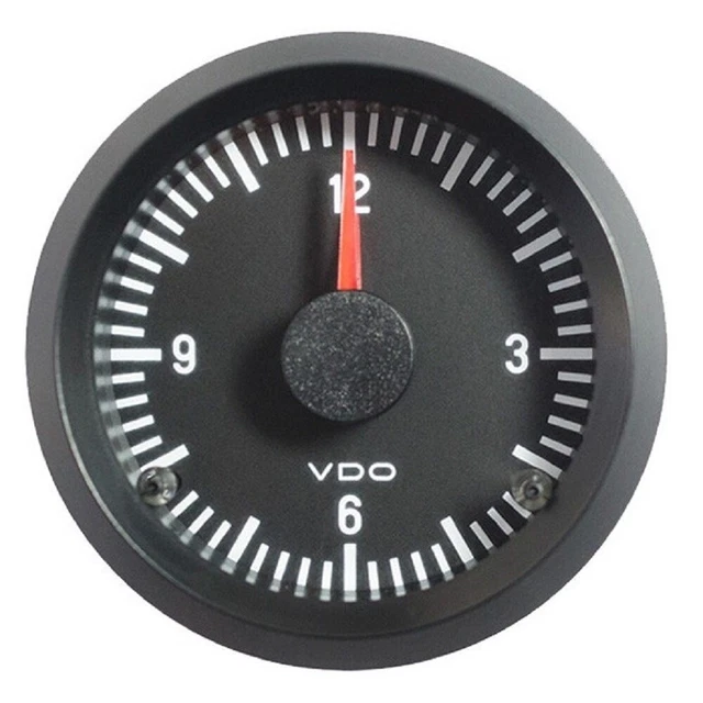 VDO COCKPIT INTERNATIONAL Quartz Clock (52mm Diameter) 12V Gauge - Car ...