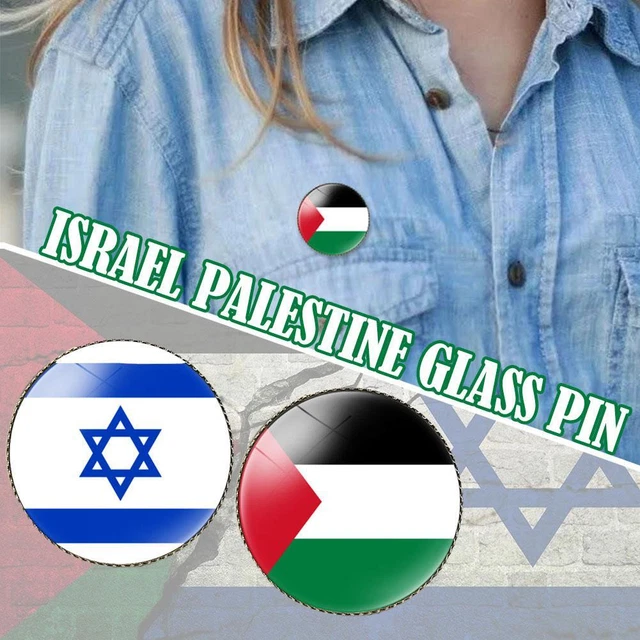 ISRAEL PALESTINE PEACE Brooch, Israel Palestine Flag Pin Badge X7R3 $4. ...