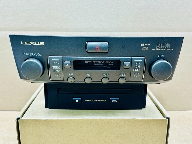 01 02 03 Lexus LS430 AM FM Radio Cassette 6 Disc CD Changer Mark ...