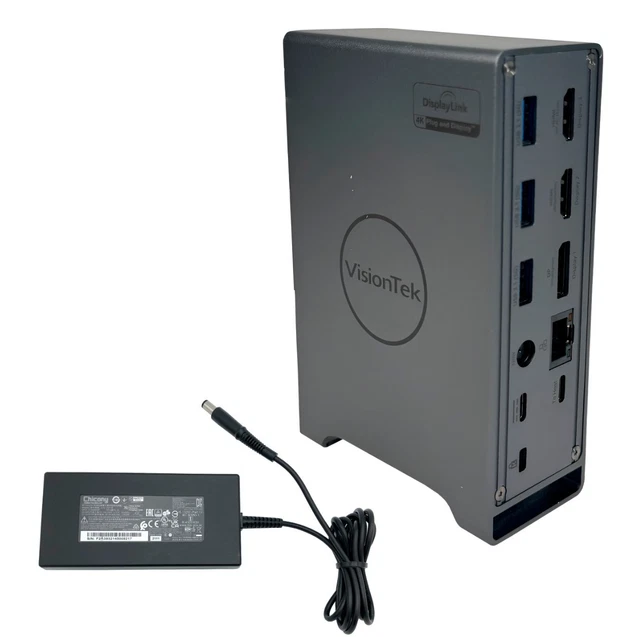 VISIONTEK VT7100 USB-C Triple Display 4K DisplayLink Docking Station w ...