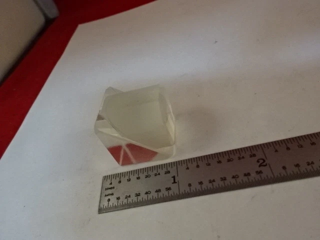 MICROSCOPE PART PRISM ASSEMBLY [chip on edge] OPTICS AS IS #AM-50 $19. ...