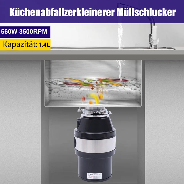 FOOD WASTE PROCESSOR Sink Disposal Garbage Processor Grinder Machine ...