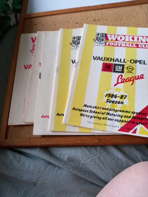 WOKING FOOTBALL PROGRAMMES X 5 1986/87 £2.50 - PicClick UK