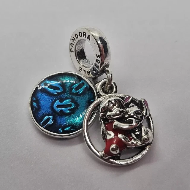 PANDORA X DISNEY Lilo And Stitch, Family, Double Dangle Charm 925 £0.99 ...
