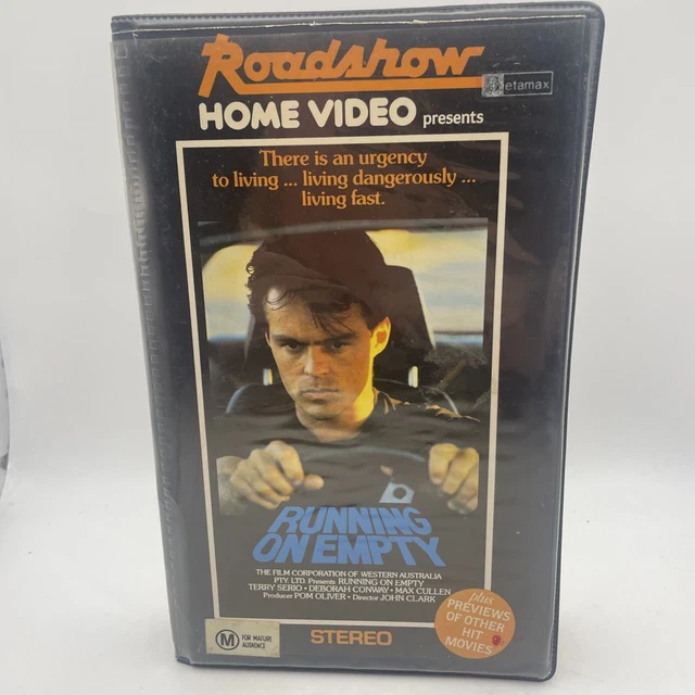 RARE RUNNING ON Empty Beta Tape Clam Shell Case Cult Movie Roadshow ...