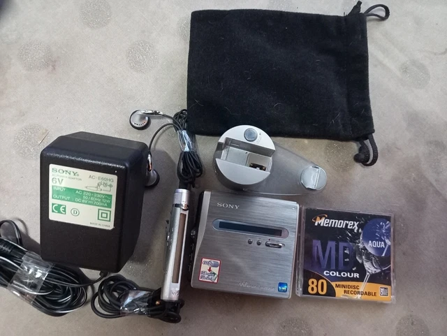 SONY NET MD Walkman Hi-MD Portable Minidisc Recorder with ock - Silver ...